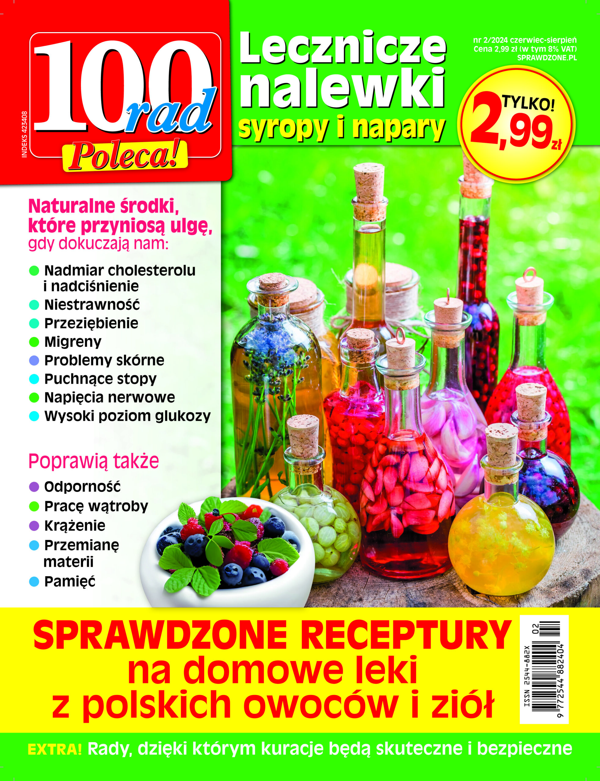 100 rad poleca „Lecznicze nalewki, syropy, napary” - Wydawnictwo Bauer